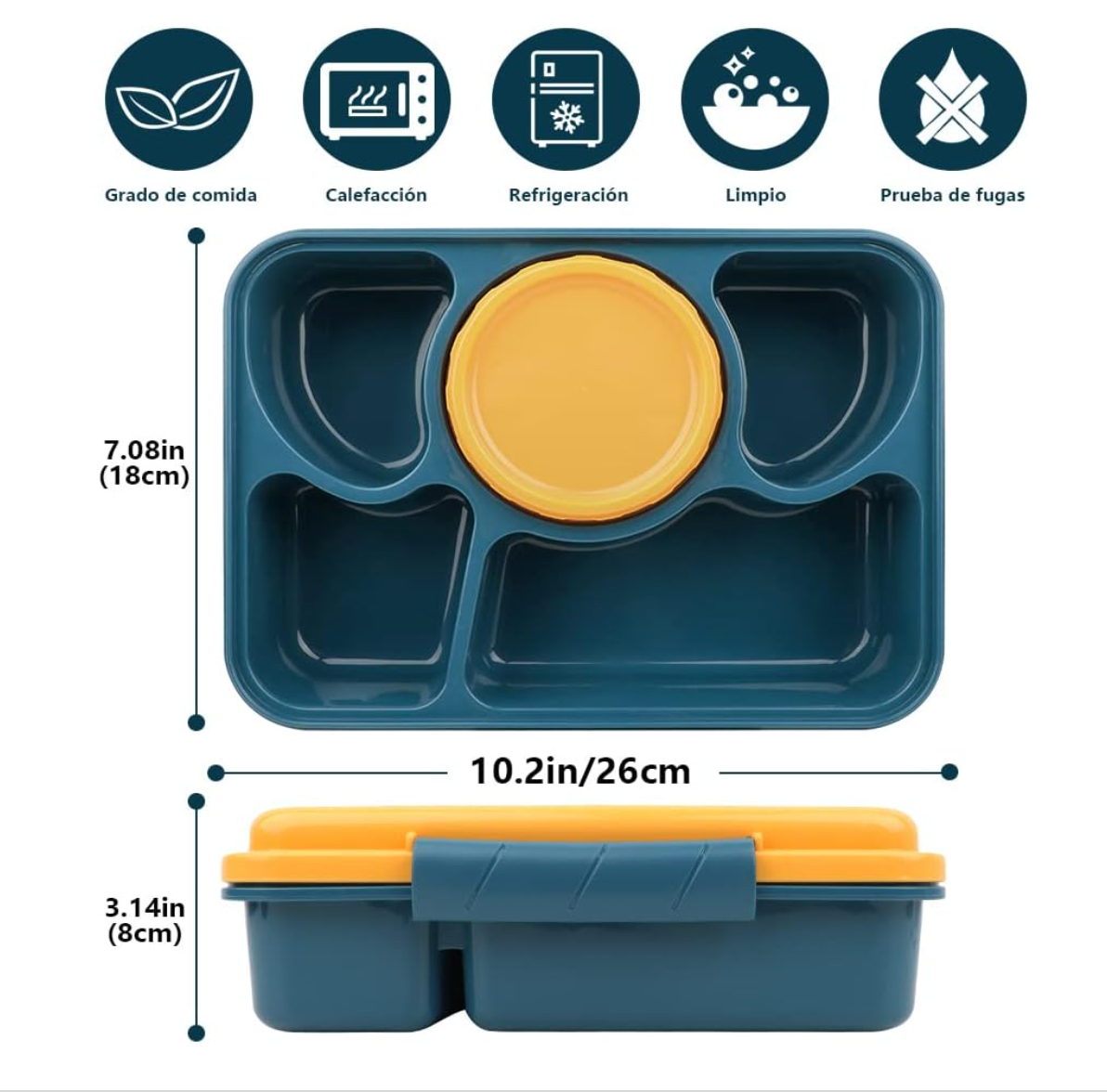 Tupper 5 divisiones – Peluches Aurora